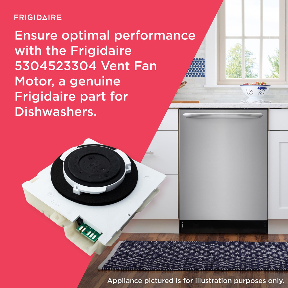 Appliance Parts 365. Frigidaire 5304523304 Dishwasher Vent and Fan Assembly